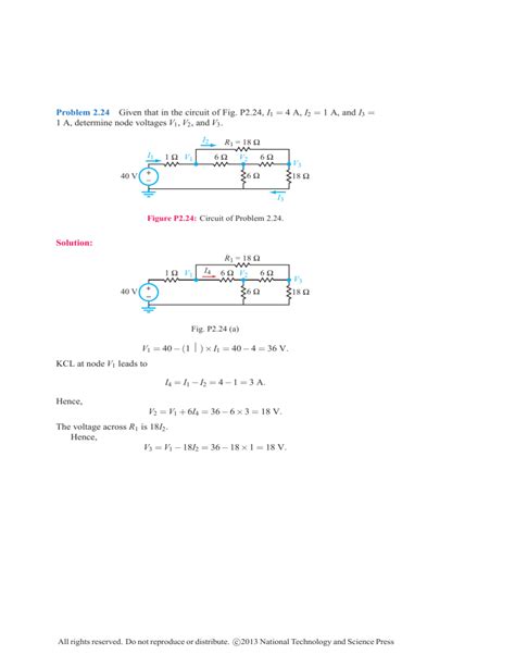 Circuit Analysis Problem Solution Node Voltages