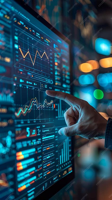 Ultrarealistic Hightech Dashboard For Data Analytics Modern Office Setting With Ai Integration