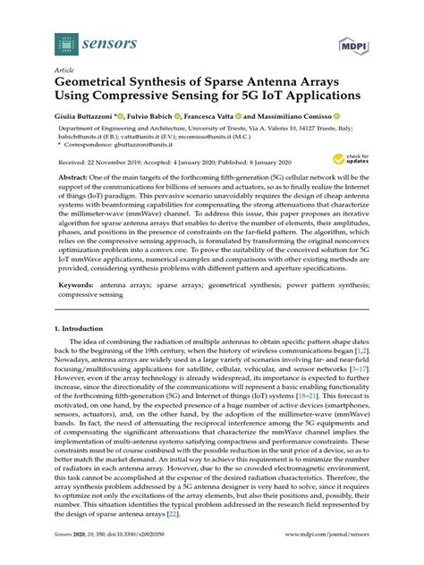 Sensors 20 00350 Pdf Mathematical Optimization Matrix Mathematics