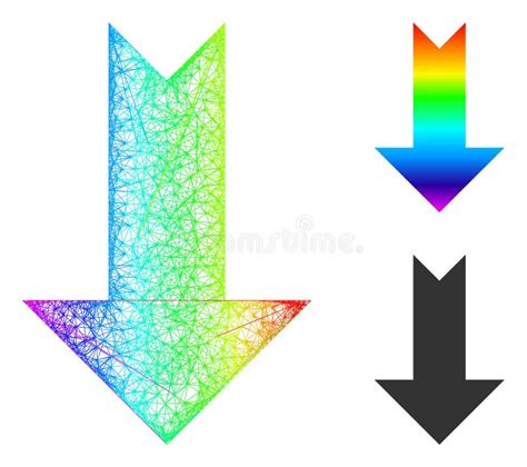 spectral net gradient arrow down icon stock vector illustration of