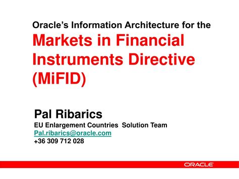 Ppt Oracles Information Architecture For The Markets In Financial