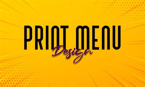 Create Print Menu Design For Your Restaurant By Mtech31 Fiverr
