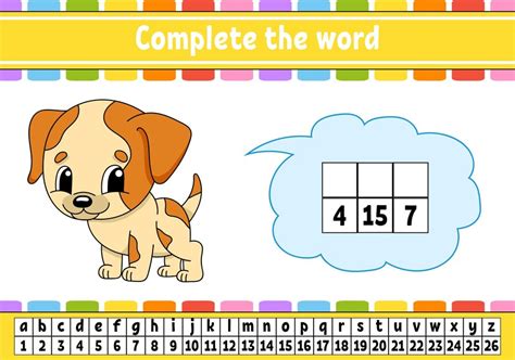 Premium Vector Complete The Words Cipher Code Learning Vocabulary And