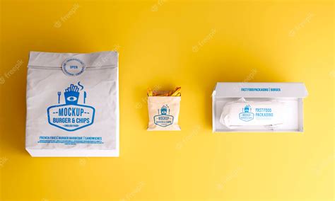 패스트 푸드 포장 평면도 모형 프리미엄 Psd 파일 패스트 푸드 포장 평면도 모형 프리미엄 Psd 파일