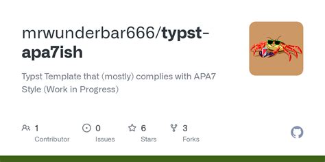 Github Mrwunderbar666typst Apa7ish Typst Template That Mostly