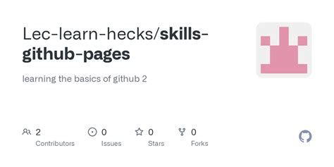 Github Lec Learn Hecks Skills Github Pages Learning The Basics Of Github