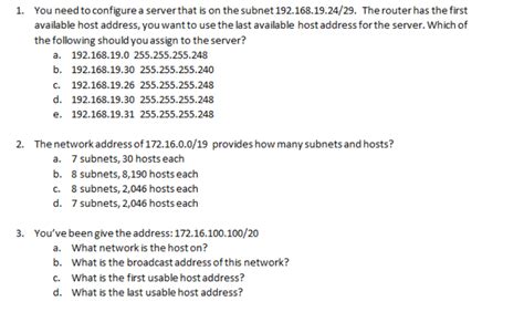 Solved You Need To Configure A Server That Is On The Chegg