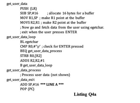 Solved C Listing Q4a Shows An Assembly Language Function Chegg