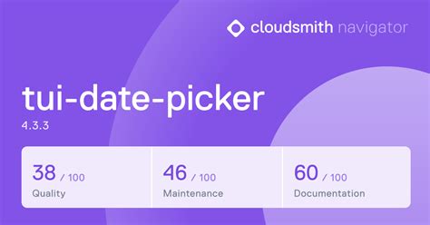Tui Date Picker 433 Npm Package Quality Cloudsmith Navigator