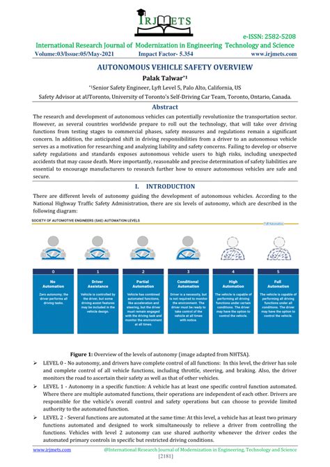 PDF AUTONOMOUS VEHICLE SAFETY OVERVIEW