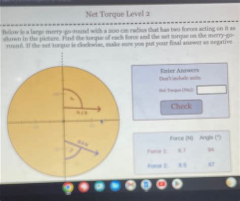 Solved Net Torque Level Shown In The Picture Frind The Chegg