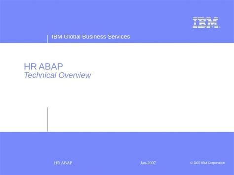 Ppt Hr Abap Technical Overview Dokumentips