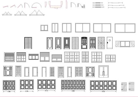 Plan And Elevation Door Detail Dwg File