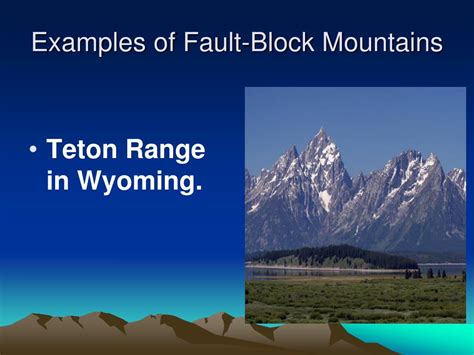 Fault Block Mountains Examples