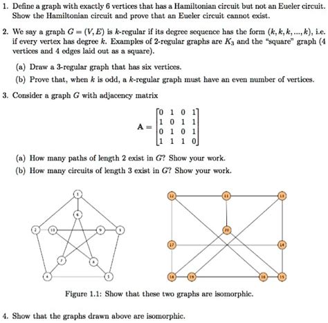 solved define a graph with exactly vertices that has a hamiltonian
