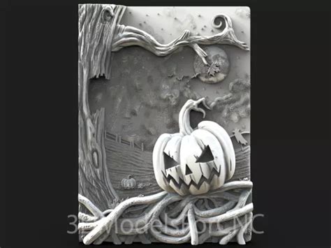3d Model Stl File For Cnc Router Laser And 3d Printer Halloween 1 £2 57