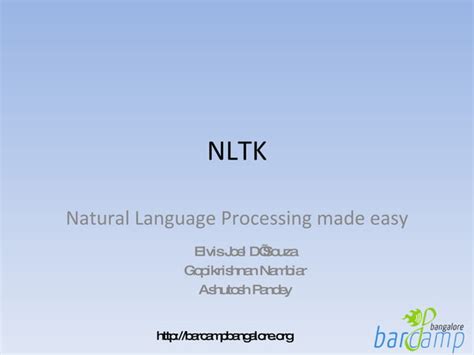 Nltk Natural Language Processing Made Easy Ppt Programming Languages Computing
