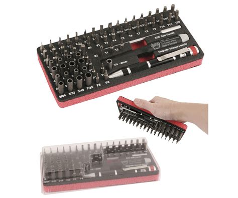 Wiha Tools 75968 Master Tech Esd Work Station Micro Bit Set 68 Pc