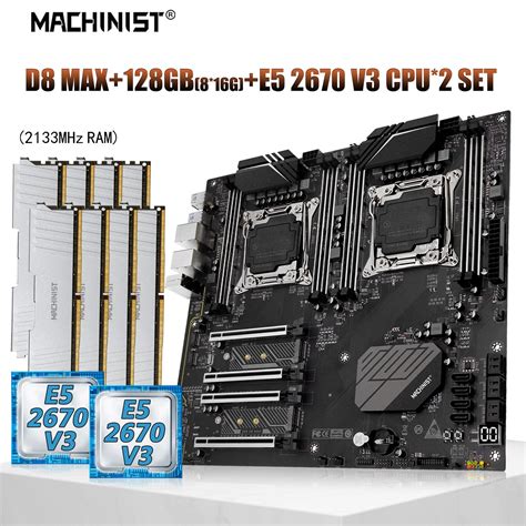 MACHINIST X Dual CPU Motherboard Combo Pcs Xeon E V CPU LGA DDR