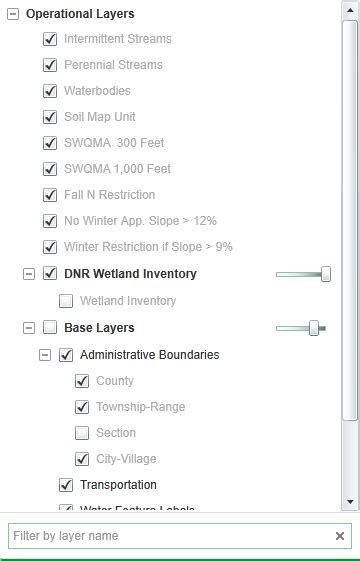 filtering toc using arcgis api for javascript geographic information