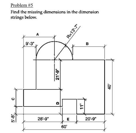 Solved Problem 5 Find The Missing Dimensions In The