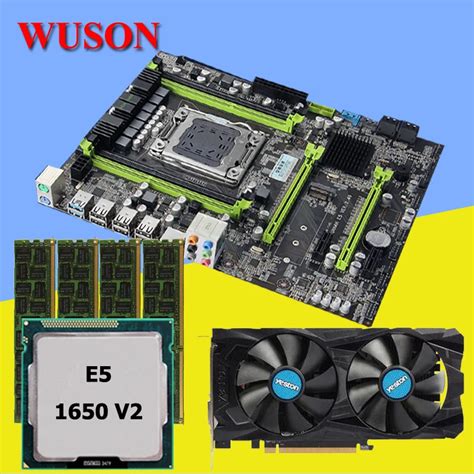 HUANAN V X Motherboard CPU RAM Combos With Video Card RX G DDR Xeon E V REG