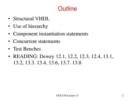 ppt lecture 13 vhdl structural modeling powerpoint presentation free