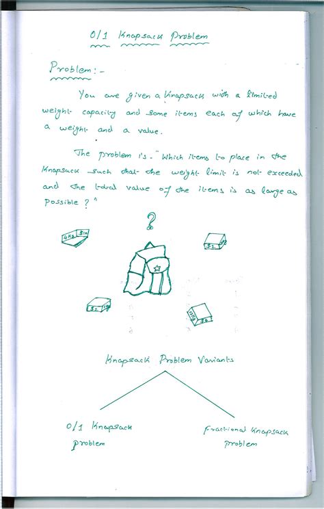 Knapsack Problem Master Of Computer Applications Studocu