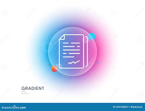 Document Signature Line Icon Agreement Doc File Sign Gradient Blur Button Vector Stock Vector