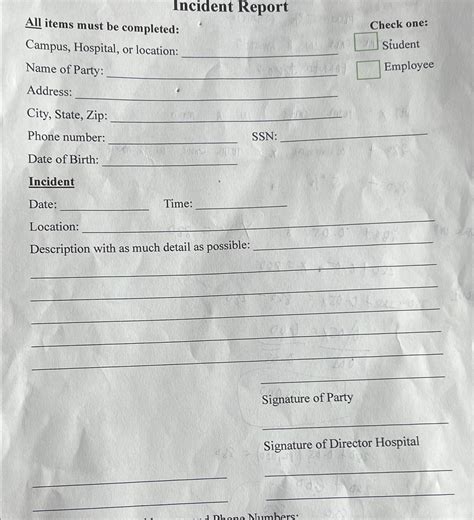 Solved Mock Exposure Incident Form Project Guidelineshealth
