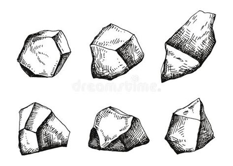 Large Stones Hand Drawing Stock Vector Illustration Of Vector 96503961