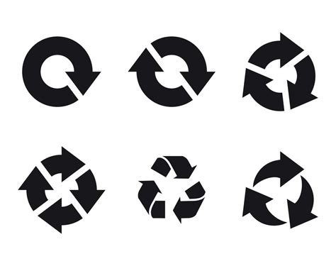 Set Of Arrow Refresh Reload Rotation Sign Icons Vector Art At