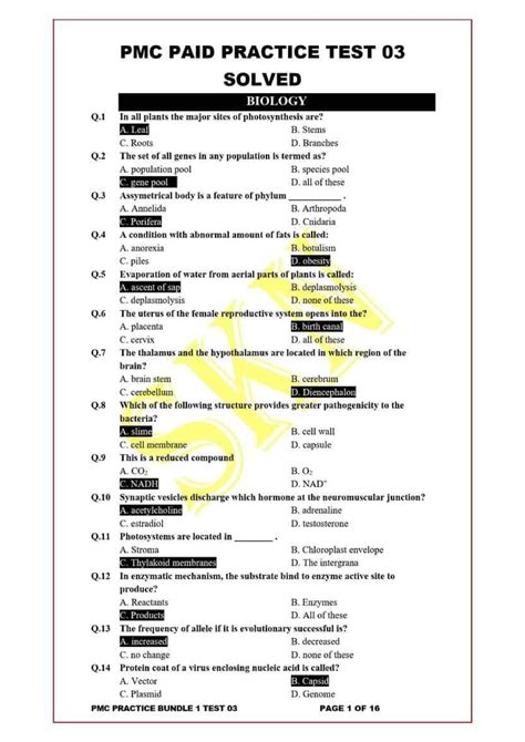 PMC PAID Practice TEST WITH KEY AND Without KEY BY SKN Medical Sciences Studocu PMC PAID Practice TEST WITH KEY AND Without KEY BY SKN Medical Sciences Studocu