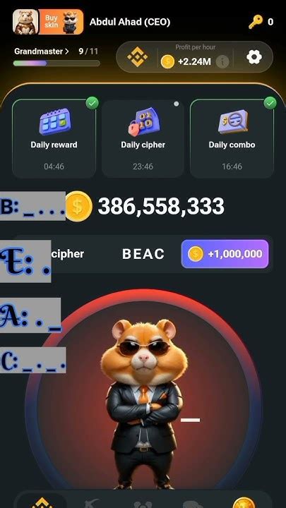 Hamsterkombat Cypher Code Youtube