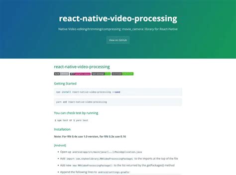 React Native Video Processing by Shahen94 - A React Template | Built At Lightspeed