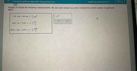 solved multiply or divide the following measurements be