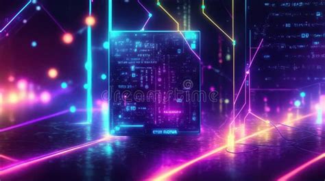 big data flow in cyber blockchain fields with technology concepts stock