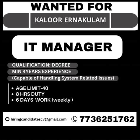 Amruth Raj On Linkedin Itmanager Hiringit Hiringnow Kochijobs