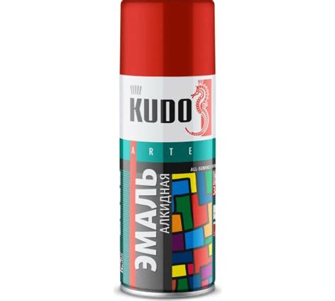 Аэрозольная краска в баллончике KUDO высокопрочная алкидная ...