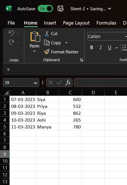 name data sheet