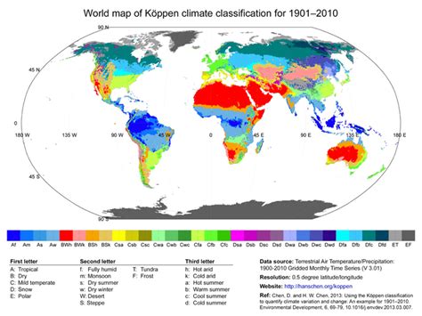 Kppen Climate Classification Map