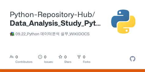 Github Python Repository Hub Data Analysis Study Python