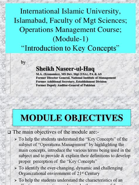 An Overview of Operations Management (Module-1) | PDF