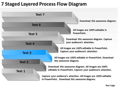 Staged Layered Process Flow Diagram Business Plan PowerPoint Slides PowerPoint Templates