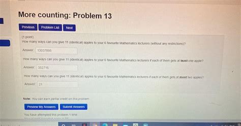 Solved More Counting Problem Previous Problem List Next Chegg