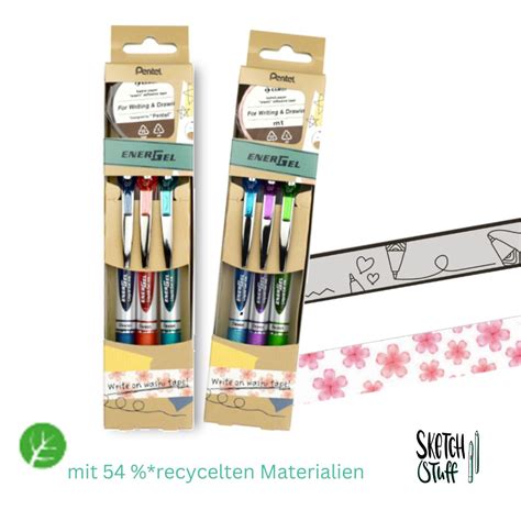 Energel Special Edition 3 Er Set Mit Gratis Washi Tape Sketch Stuff