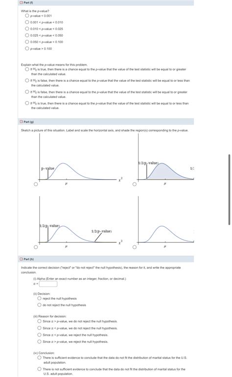 Solved Part F What Is The P Value P Value Chegg