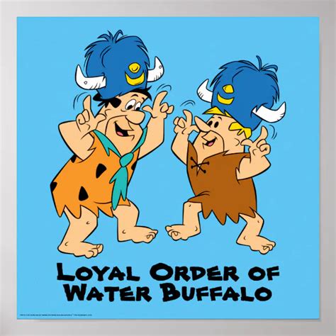 The Flintstones Fred And Barney Water Buffaloes Poster Zazzle
