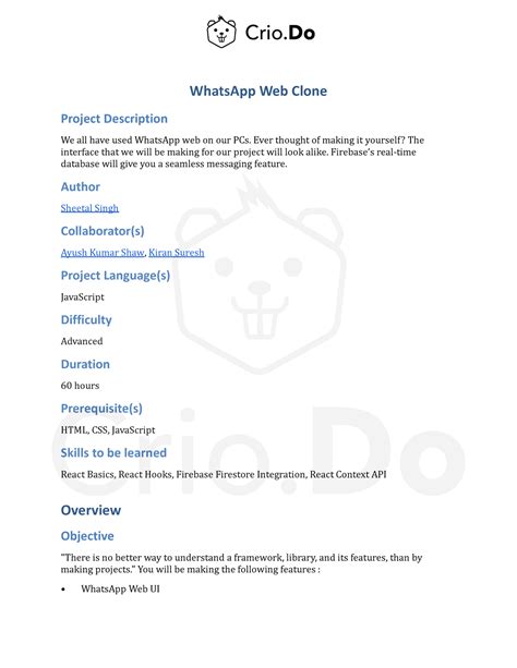 whatsapp clone whatsapp web clone project description we all have