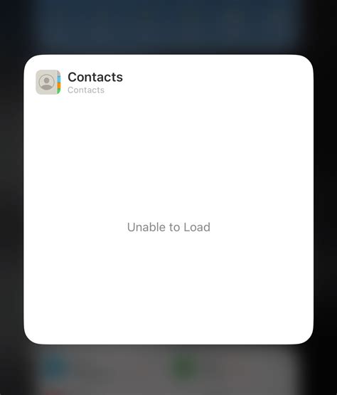 Ios 170 Db 7 Contacts Widget Doesnt Load For Certain Contacts Haven